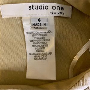 Studio One | Dresses | Studio One Yellow And Tan Dress Size 4 | Poshmark